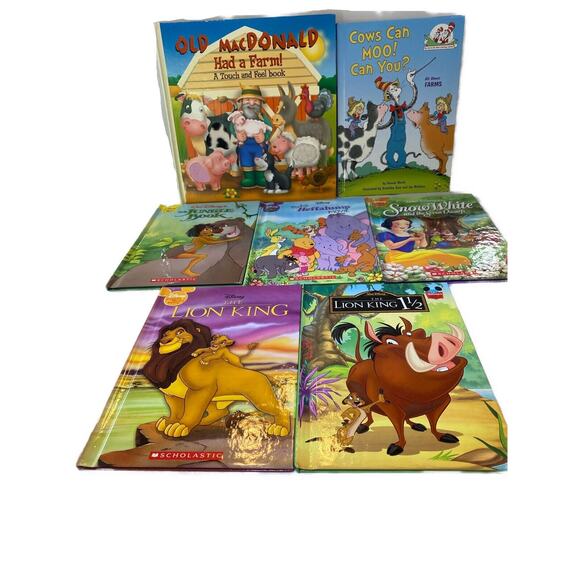 Disney | Other | Lot Of 7 Childrens Books Dr Seuss Disney Old Macdonald ...
